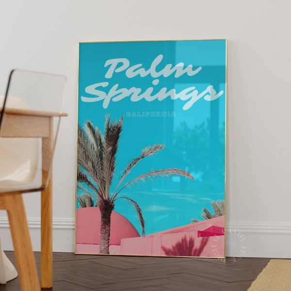 Palm Springs Retro Poster - Etsy