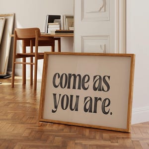 Vintage Wall Art Prints Come as You Are Poster Landscape Horizontal ...