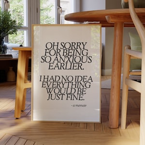 Oh Sorry Print Black and White Wall Art Prints and Posters Trendy Wall ...