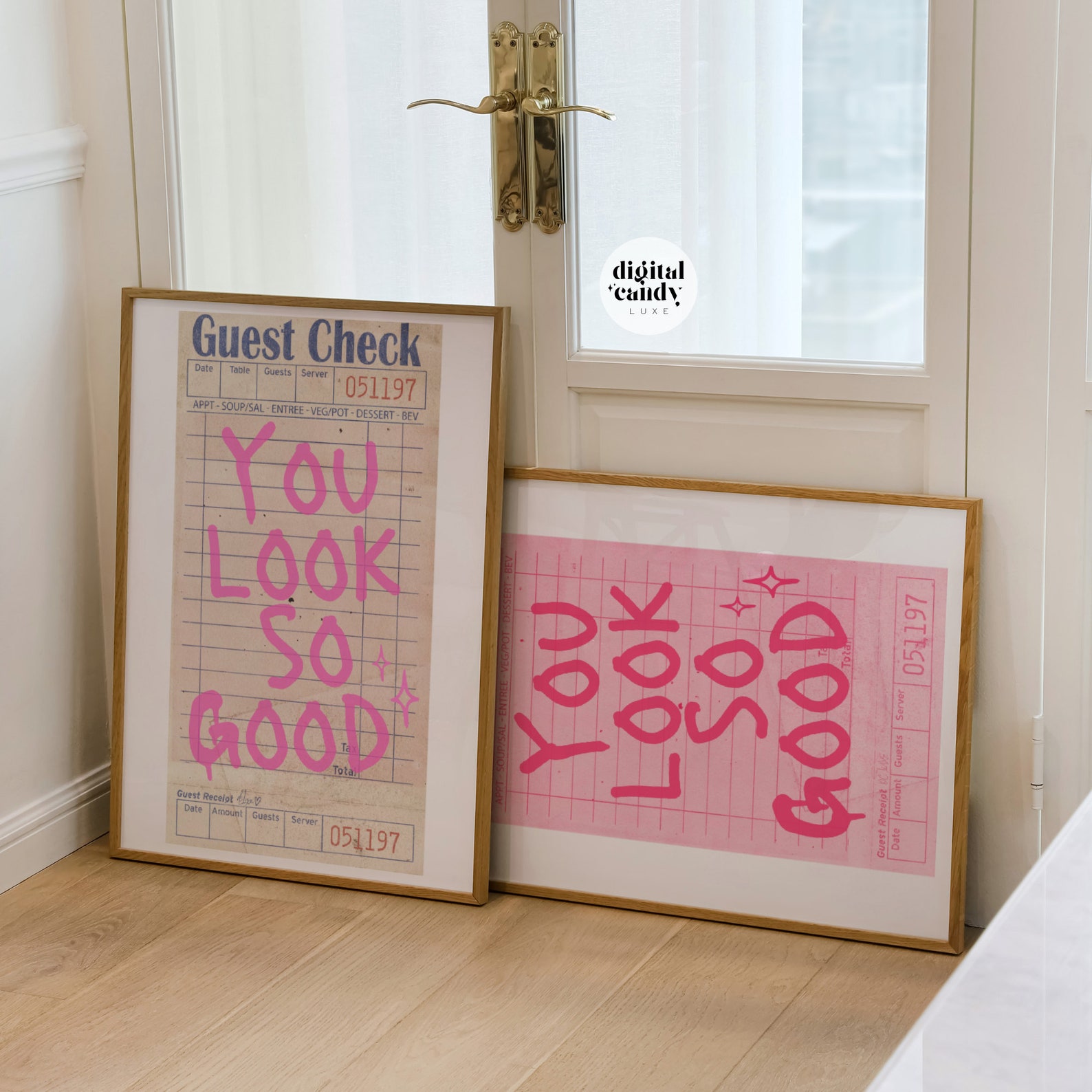 Guest Check Print Trendy Wall Art Guest Check Poster Retro - Etsy Canada
