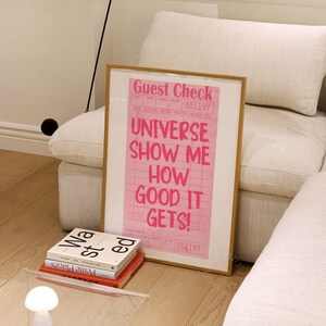 Guest Check Print Trendy Wall Art Guest Check Poster Preppy Print ...