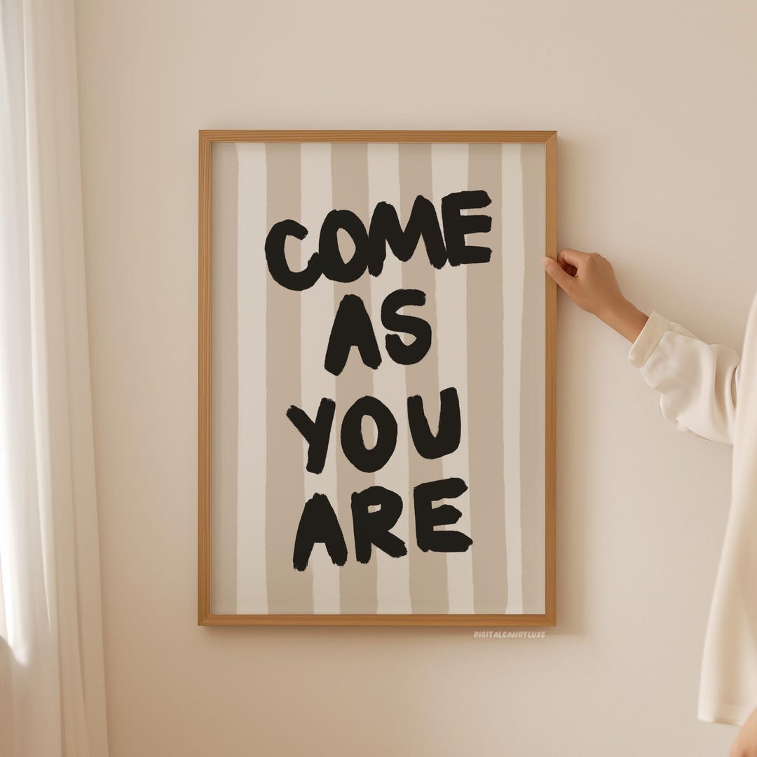 Come as You Are Poster Print Retro Wall Prints Vintage Poster Decor ...