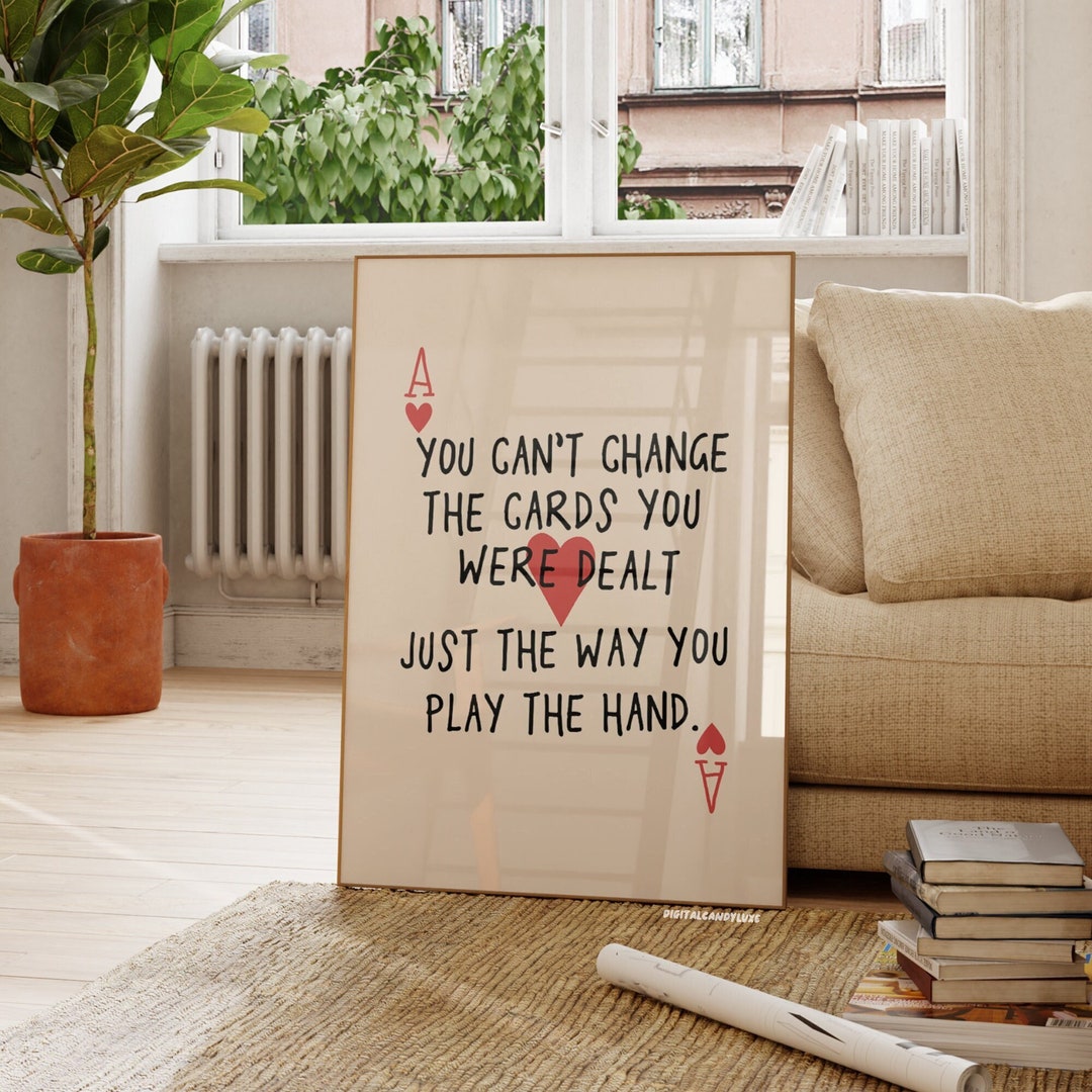 Retro Playing Card Prints and Posters Aesthetic Red Wall Prints Cards ...