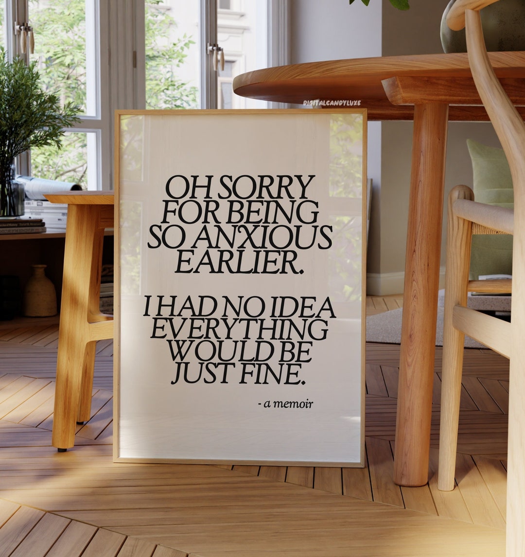 Oh Sorry Print Black and White Wall Art Prints and Posters Trendy Wall ...