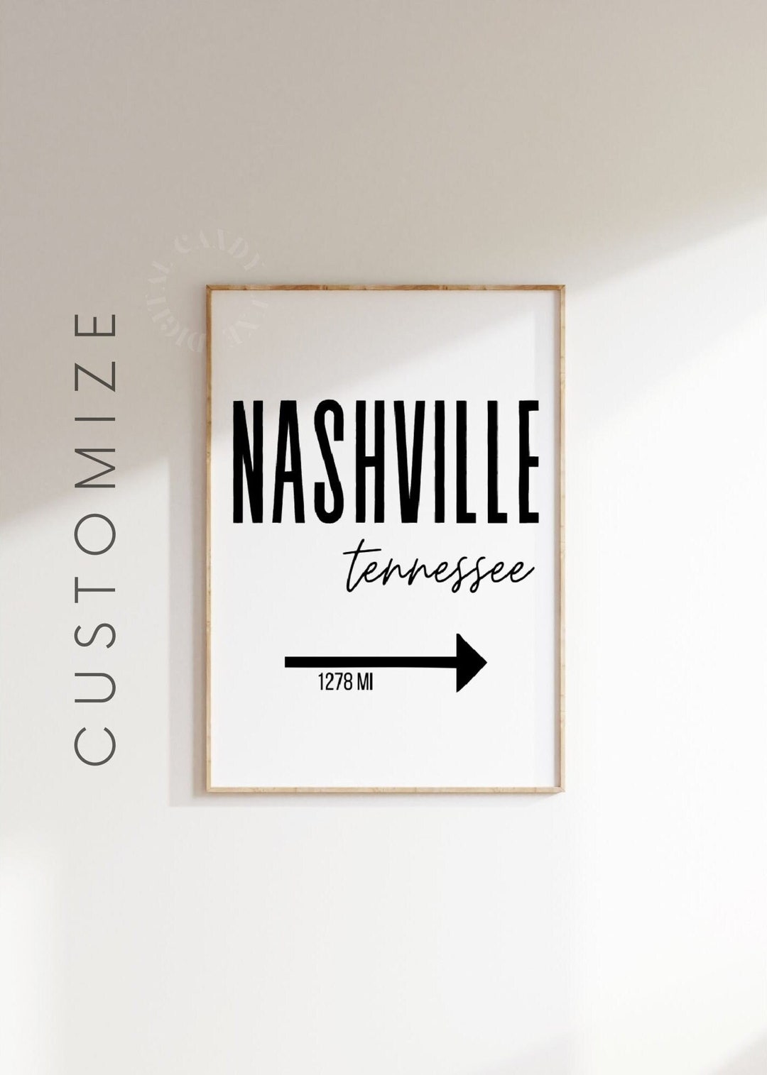 Custom Location Print | Custom City Sign | Trendy Wall Art ...