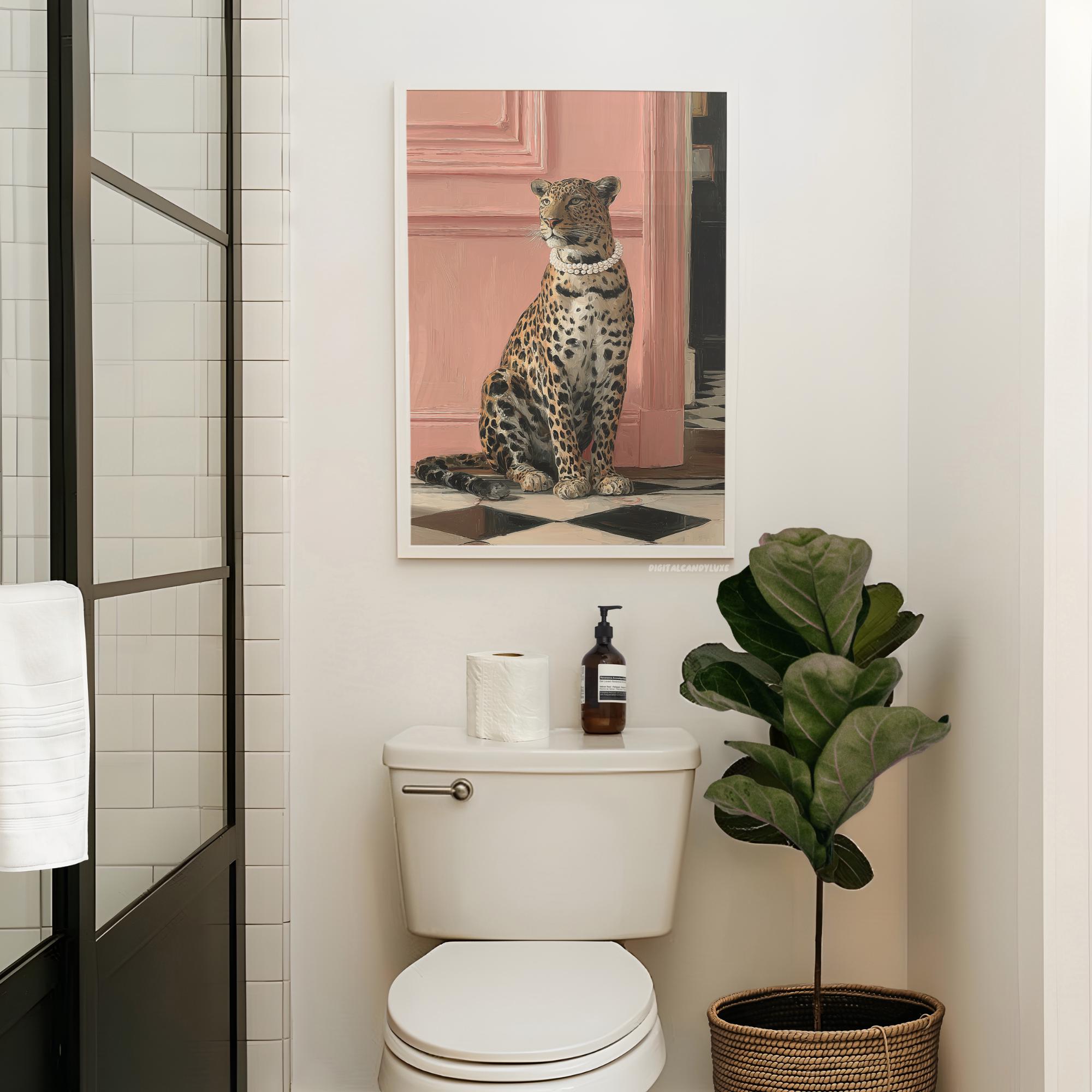 Pink Leopard Art Print Trendy Wall Art Prints and Posters Girly Room ...