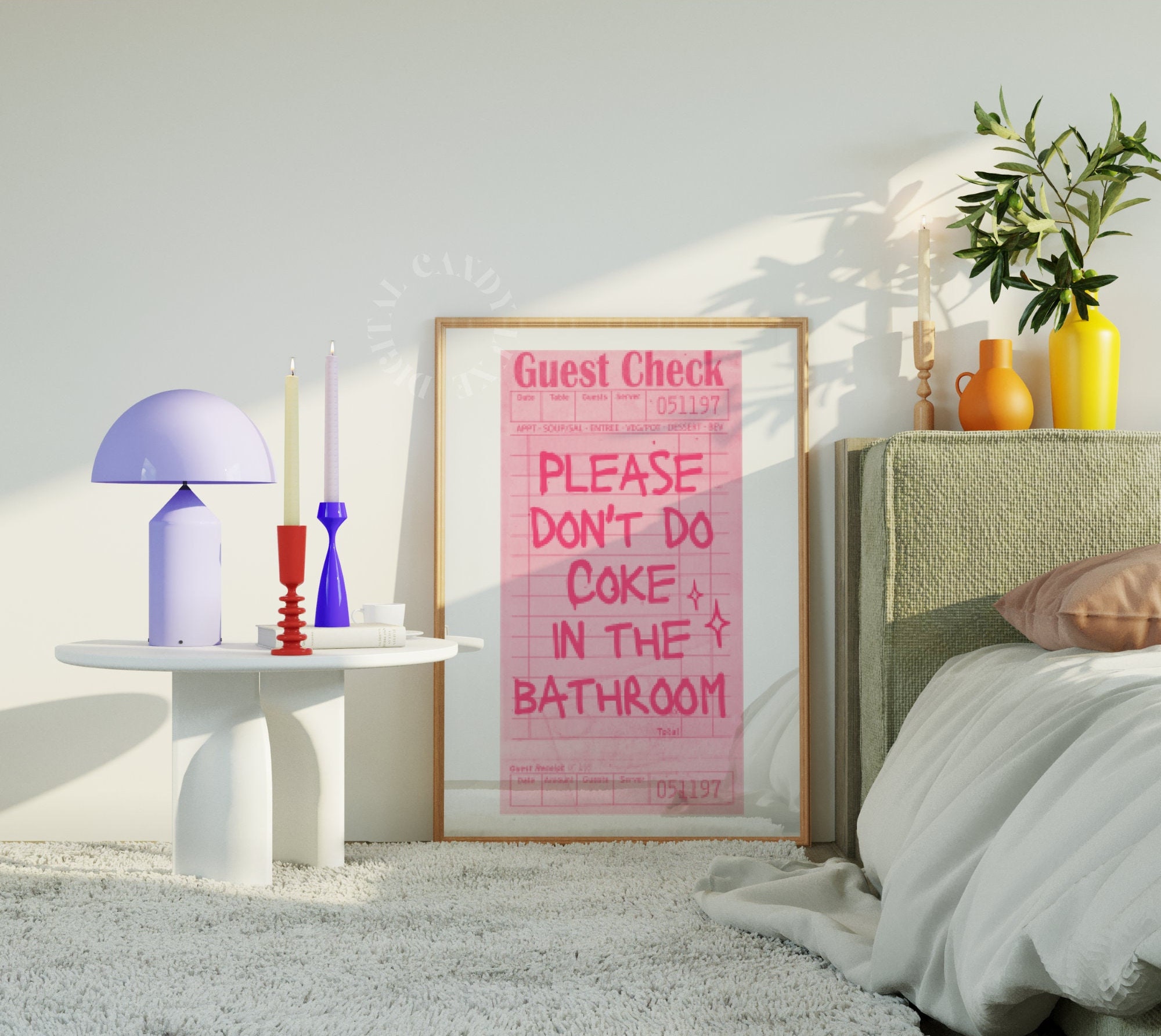 Guest Check Poster Please Don't Do Coke In The Bathroom Poster