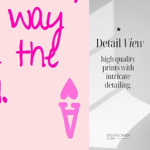 Pink Wall Art Prints Ace Card Poster Girly Wall Decor Dorm Apartment ...