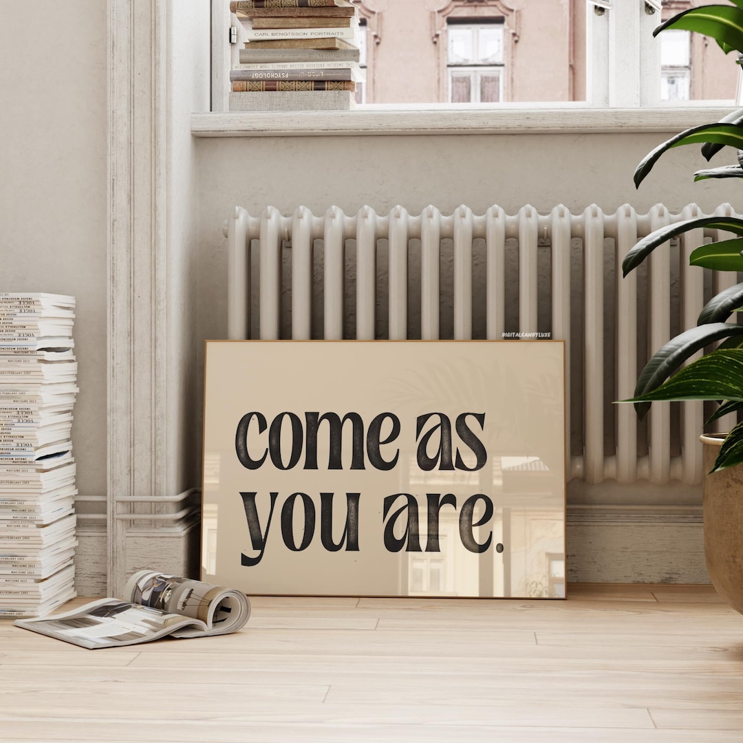 Vintage Wall Art Prints Come as You Are Poster Landscape Horizontal ...