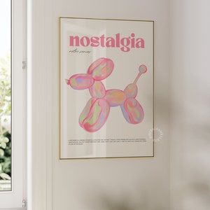 Retro Nostalgia Print Trendy Wall Art Prints Pink Wall Prints Trendy ...