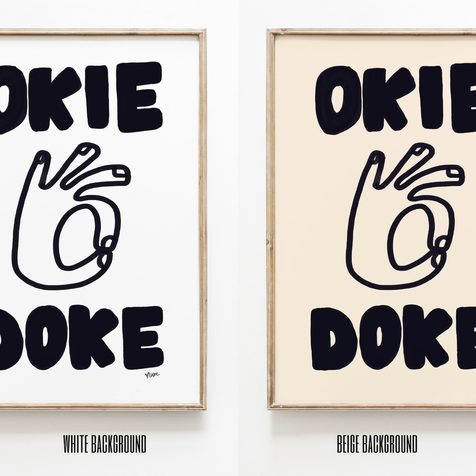 Okie Doke Poster Retro Wall Art Prints and Posters Funky Wall Decor ...