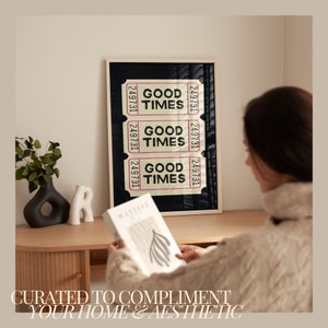 Shipped Wall Art Prints Trendy Good Times Ticket Print (unframed) Retro ...