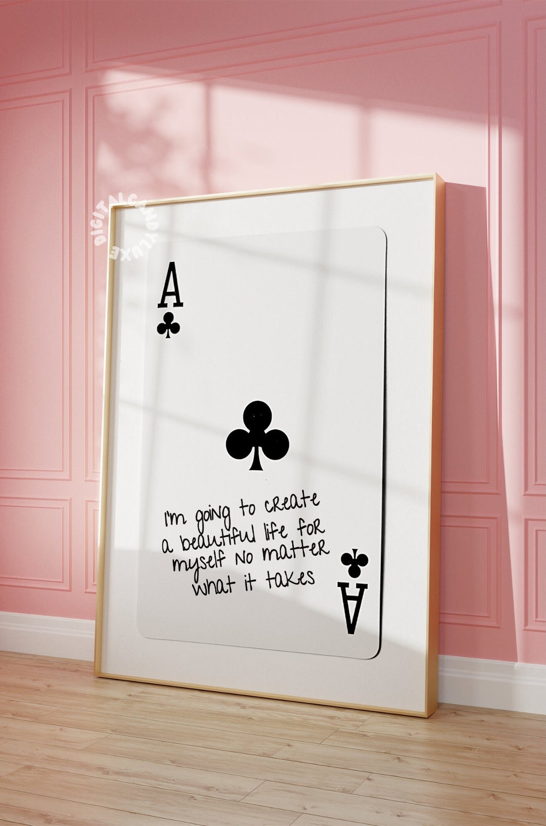 Ace Card Poster Prints Trendy Wall Art Print Black and White Wall Decor ...