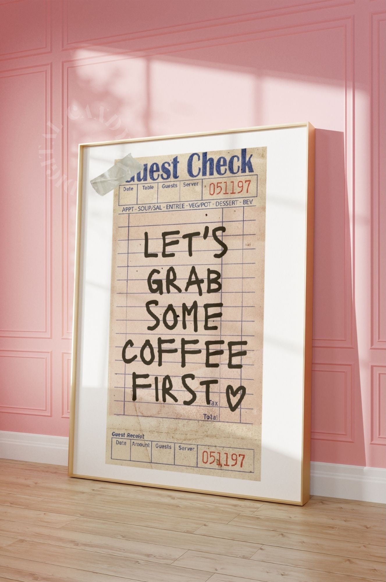 Guest Check Poster Guest Check Print Trendy Wall Art - Etsy