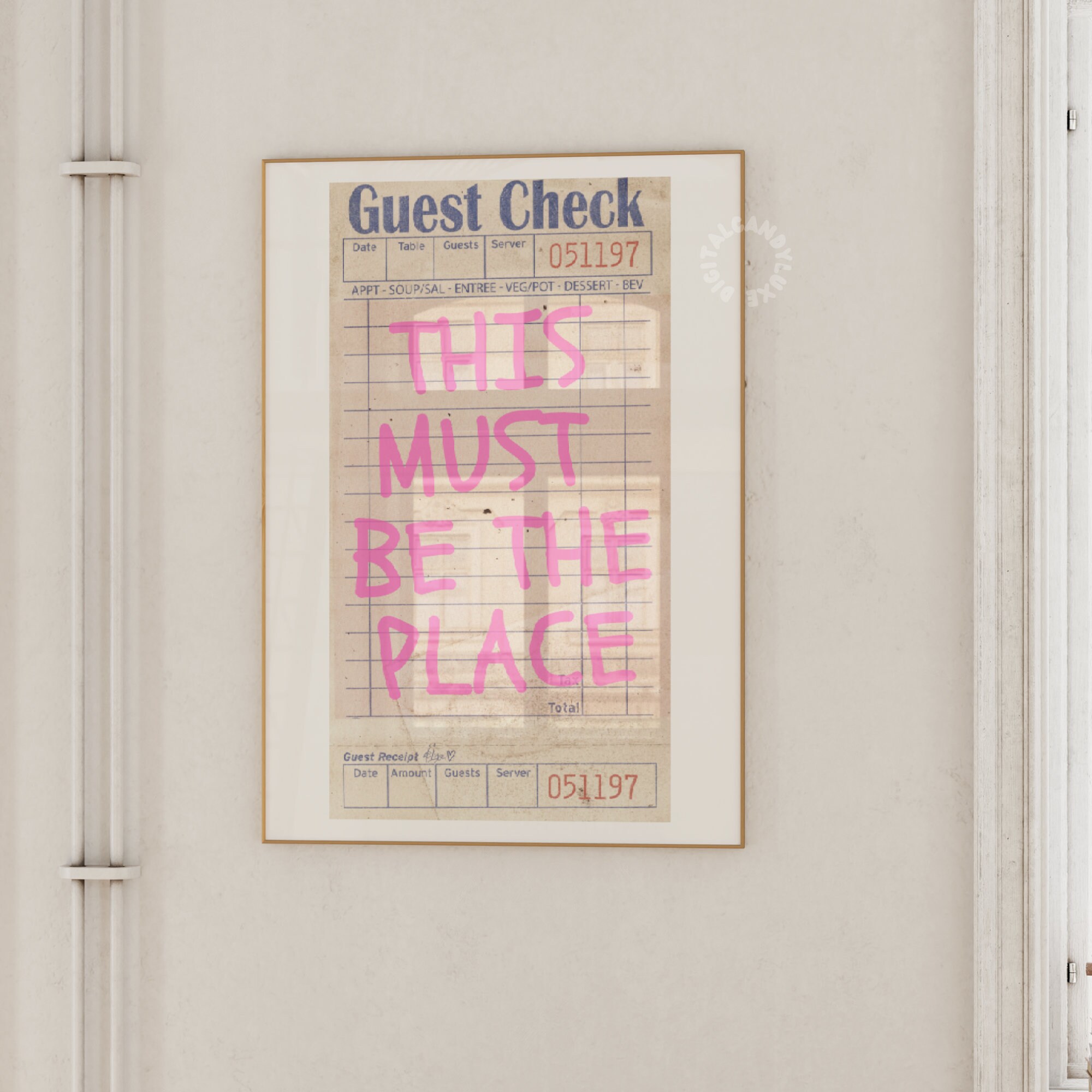 Trendy Printable Art Guest Check Print Wall Art Prints Quote Bar Cart ...