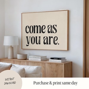 Vintage Wall Art Prints Come as You Are Poster Landscape Horizontal ...