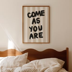 Come as You Are Poster Print Retro Wall Prints Vintage Poster Decor ...