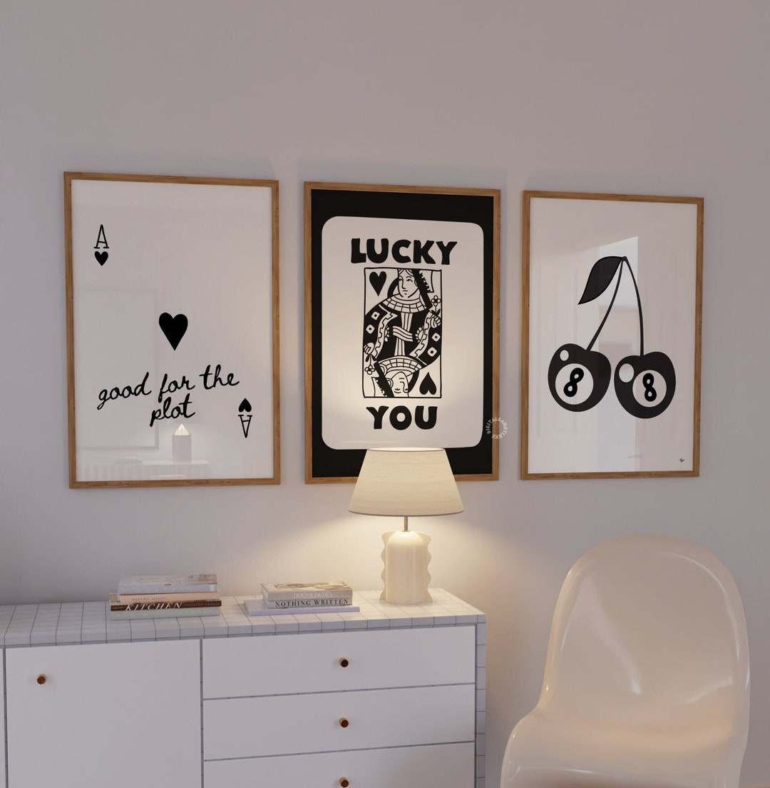 Trendy Wall Art Prints Set of 3 Digital Prints Black White Wall Decor ...