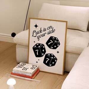 Feeling Lucky Print Trendy Wall Art Aesthetic Print Retro Wall Art ...