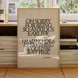 Oh Sorry Print Black and White Wall Art Prints and Posters Trendy Wall ...