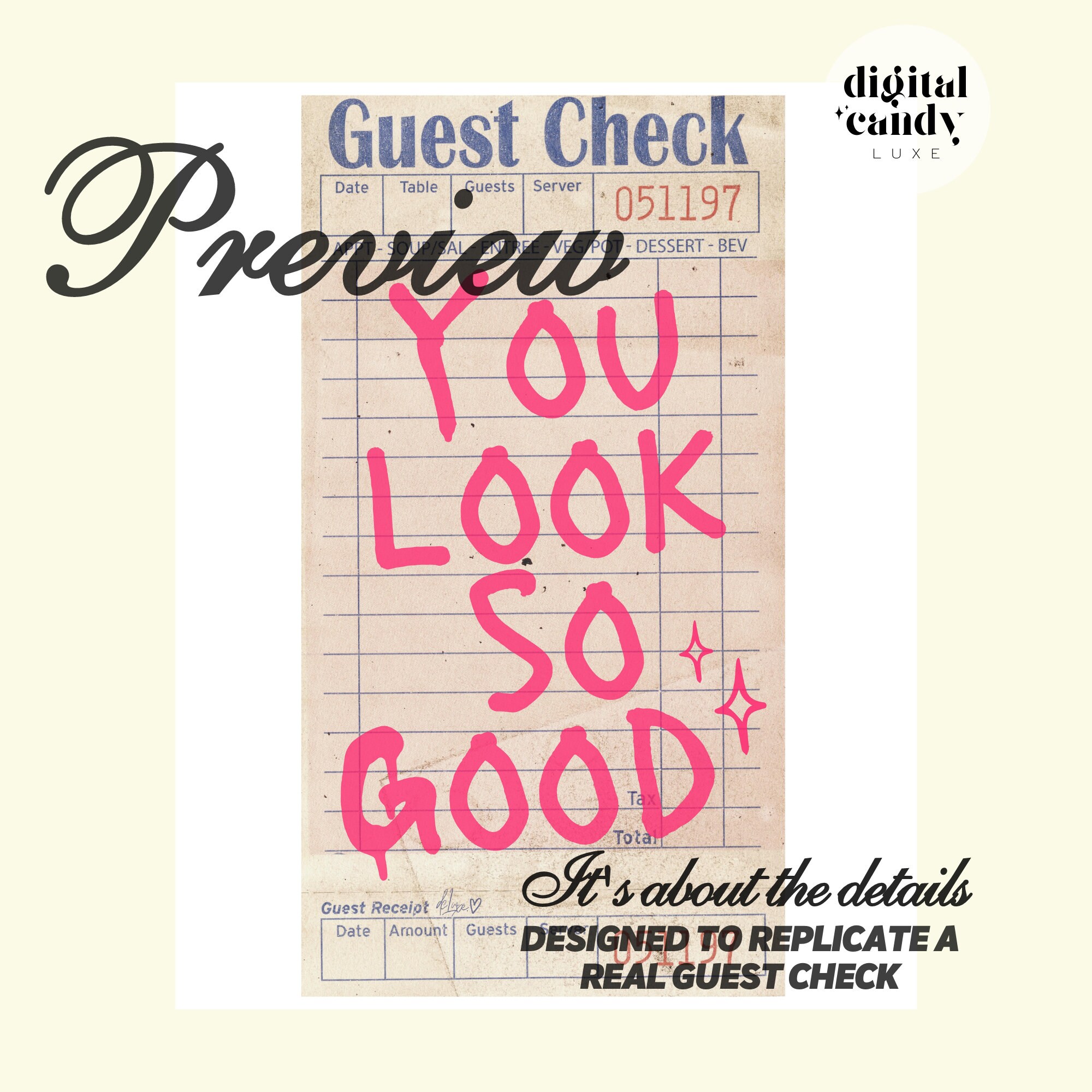 Guest Check Poster sold by CarolinMurphy | SKU 42289976 | Printerval