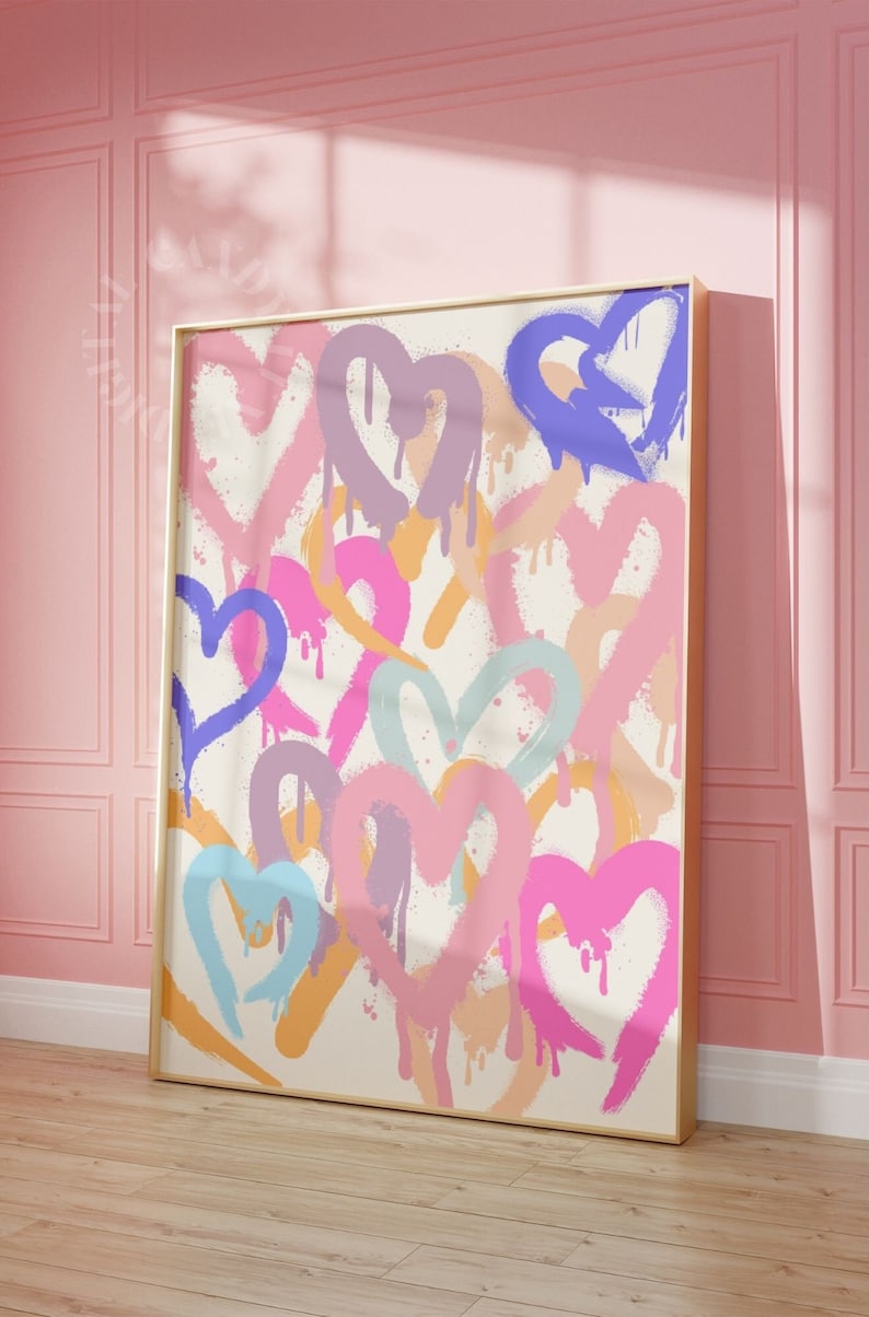 Preppy Spray Paint Art Print Preppy Poster Trendy Wall Art - Etsy