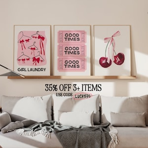 Good Times Ticket Poster Pink Wall Art Prints Retro Bedroom Decor ...