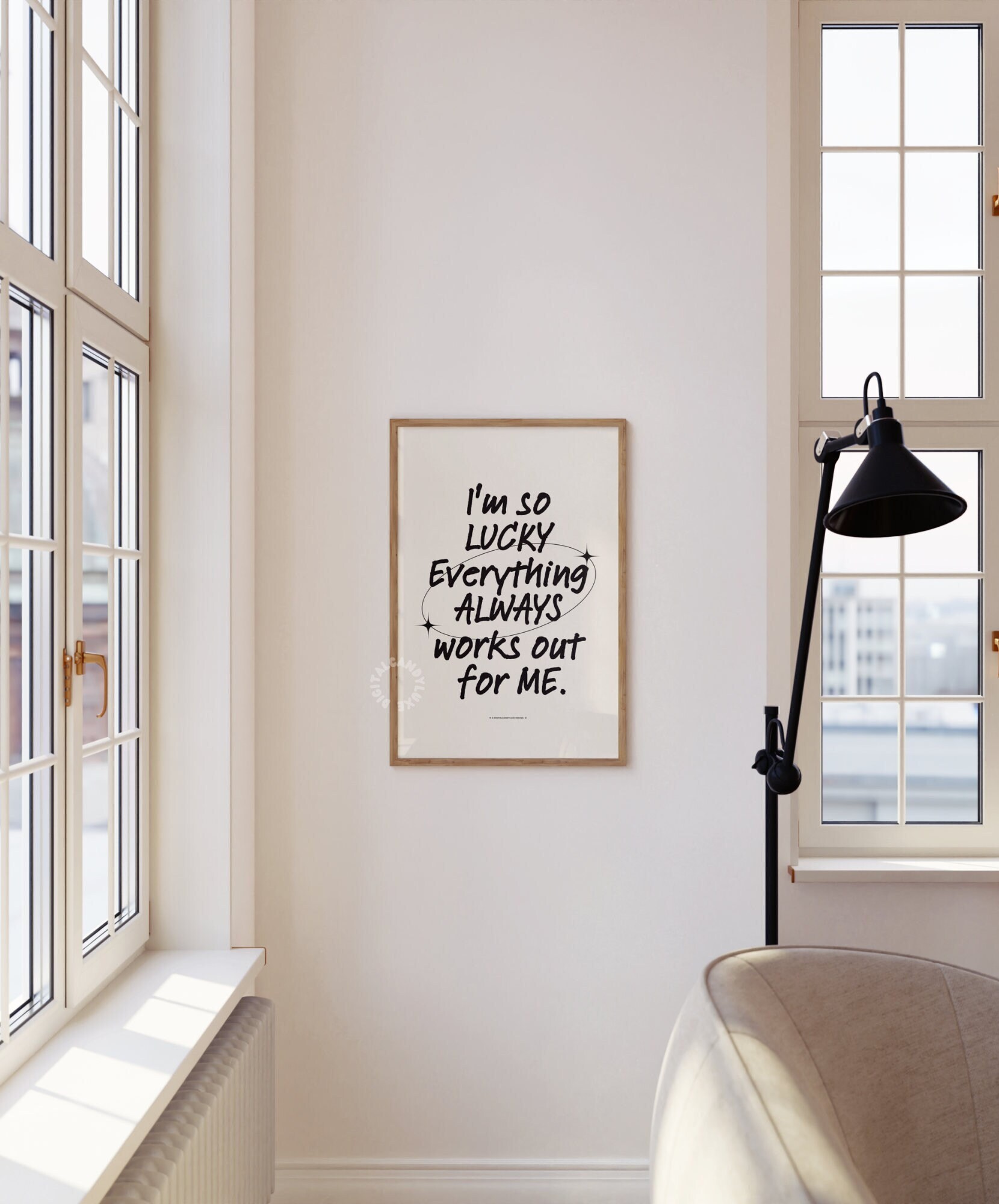 Trendy Wall Art Prints Lucky Girl Syndrome Affirmations Print Trendy ...