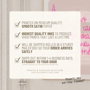 Pink Wall Art Prints Ace Card Poster Girly Wall Decor Dorm Apartment ...