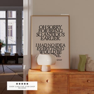 Oh Sorry Print Black and White Wall Art Prints and Posters Trendy Wall ...