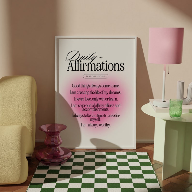Pink Wall Art Prints Trendy Poster Print Girly Wall Art Digital Prints ...