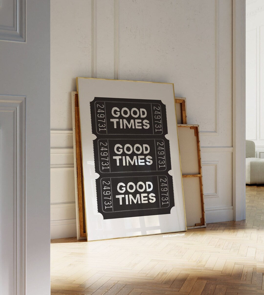 Good Times Ticket Prints and Posters Shipped Wall Art Black and White ...