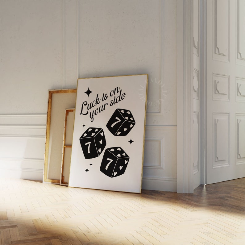 Feeling Lucky Print Trendy Wall Art Aesthetic Print Retro Wall Art ...