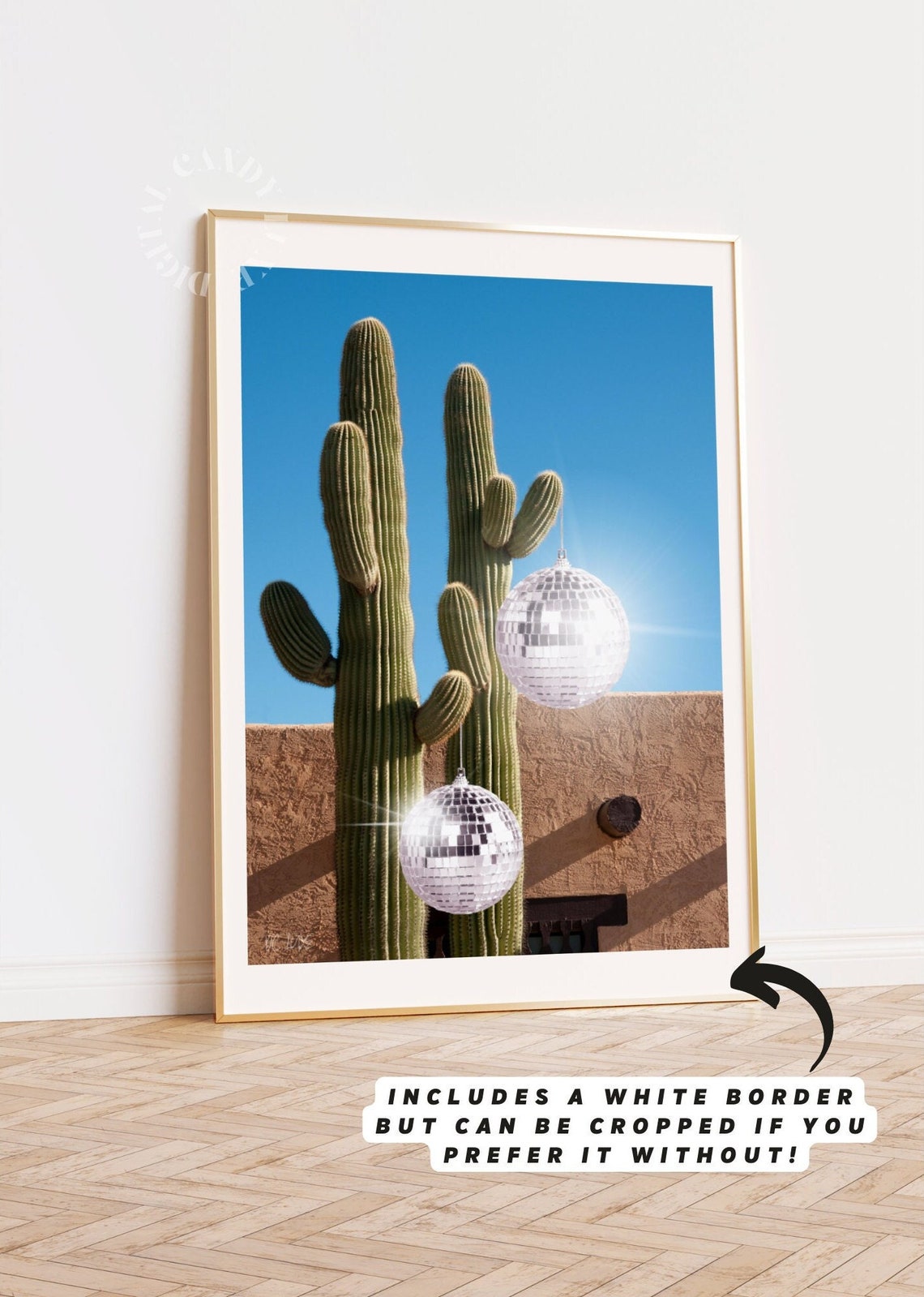 Disco Cactus Print | Trendy Wall Art | Retro Printable Art | Desert Art ...