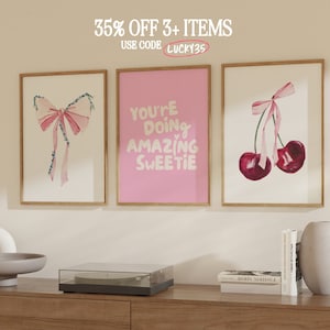 Pink Wall Art Decor You're Doing Amazing Sweetie Poster Prints ...
