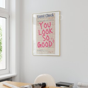 Guest Check Matte Fine Art Print Trendy Wall Art Prints Guest Check ...