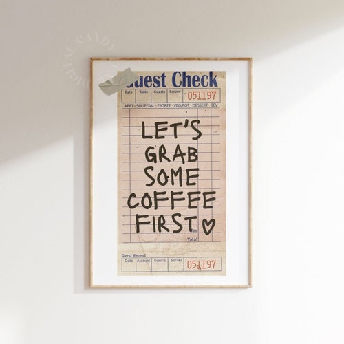Guest Check Poster Guest Check Print Trendy Wall Art - Etsy