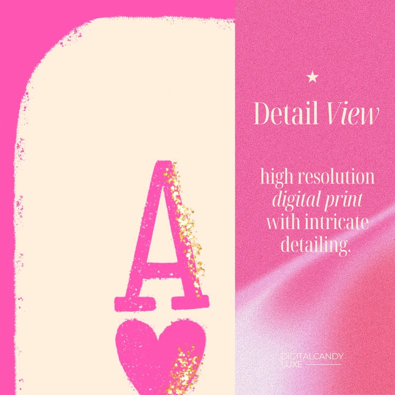 Pink and Orange Wall Prints Girly Wall Decor Ace Card Poster Aesthetic ...