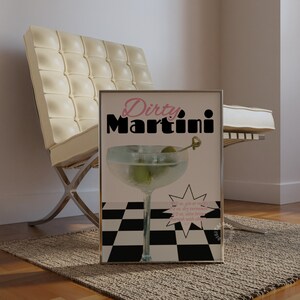 The Dirty Martini Print Trendy Wall Art Prints Martini Bar Cart Decor ...