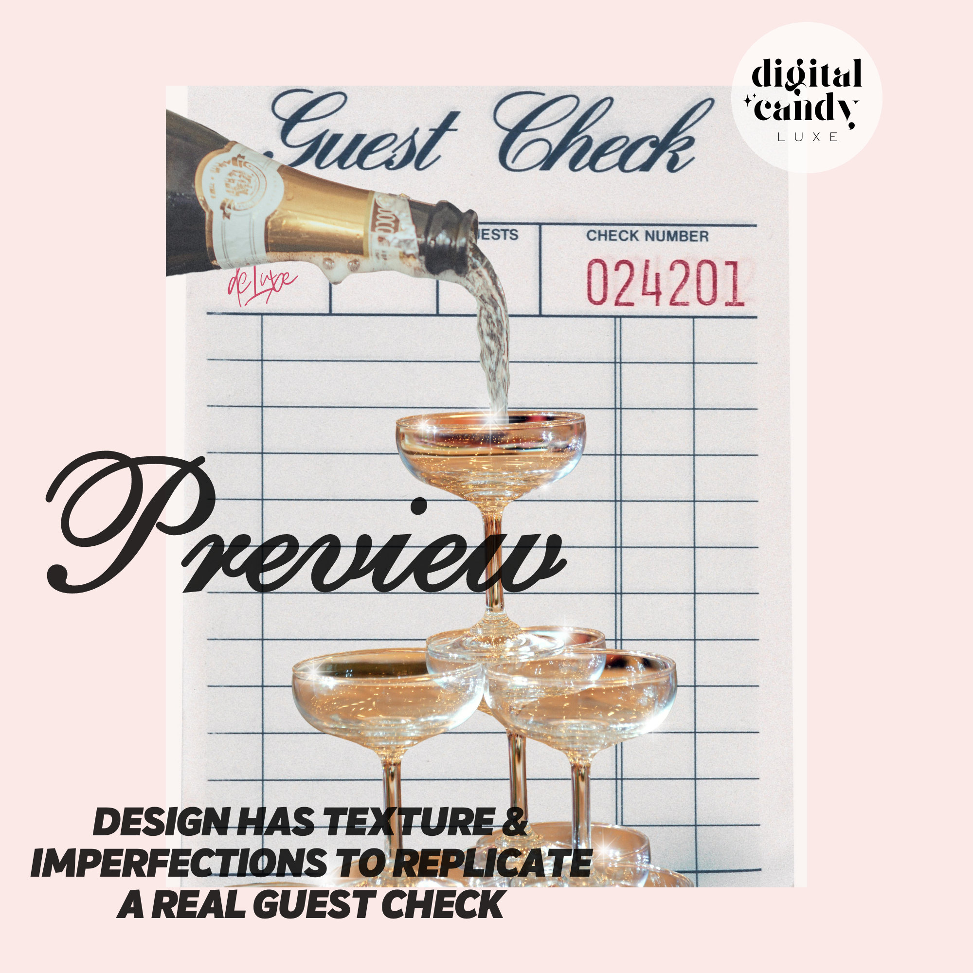 Guest Check Poster Designed & Sold By Bard's Tale