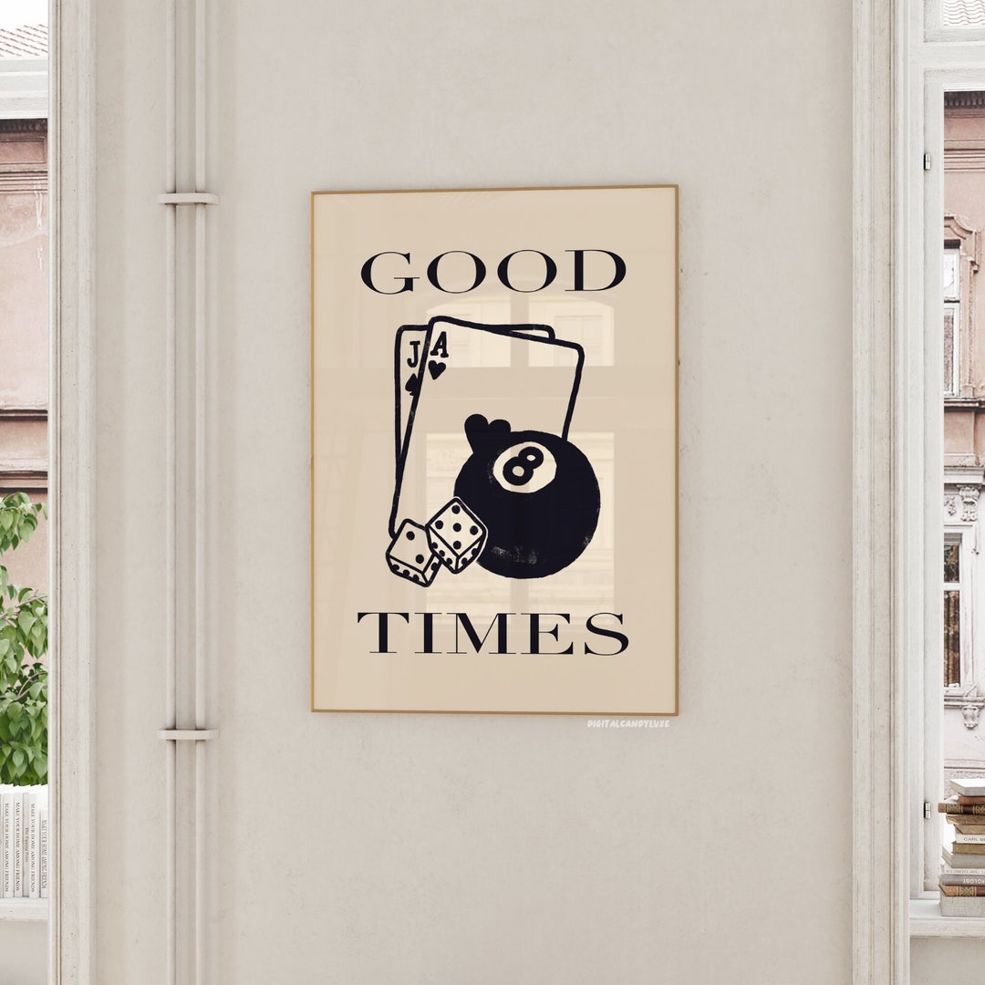 Good Times Print Aesthetic Prints and Posters Retro Wall Art 8 Ball ...