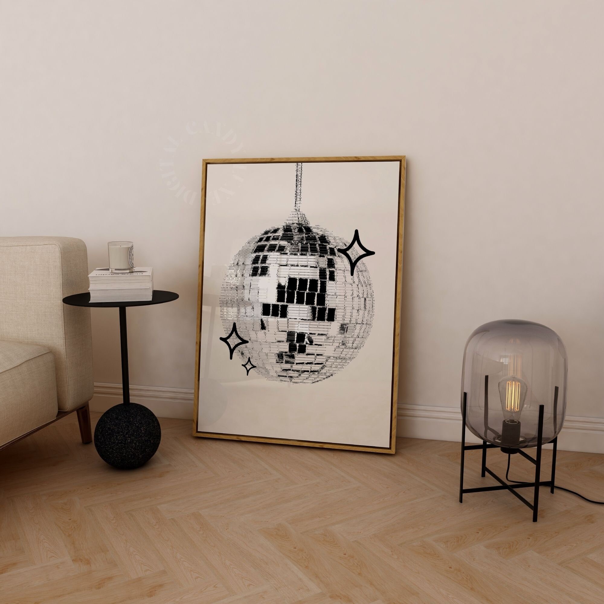 Disco Ball Print Trendy Wall Art Aesthetic Disco Wall Art - Etsy