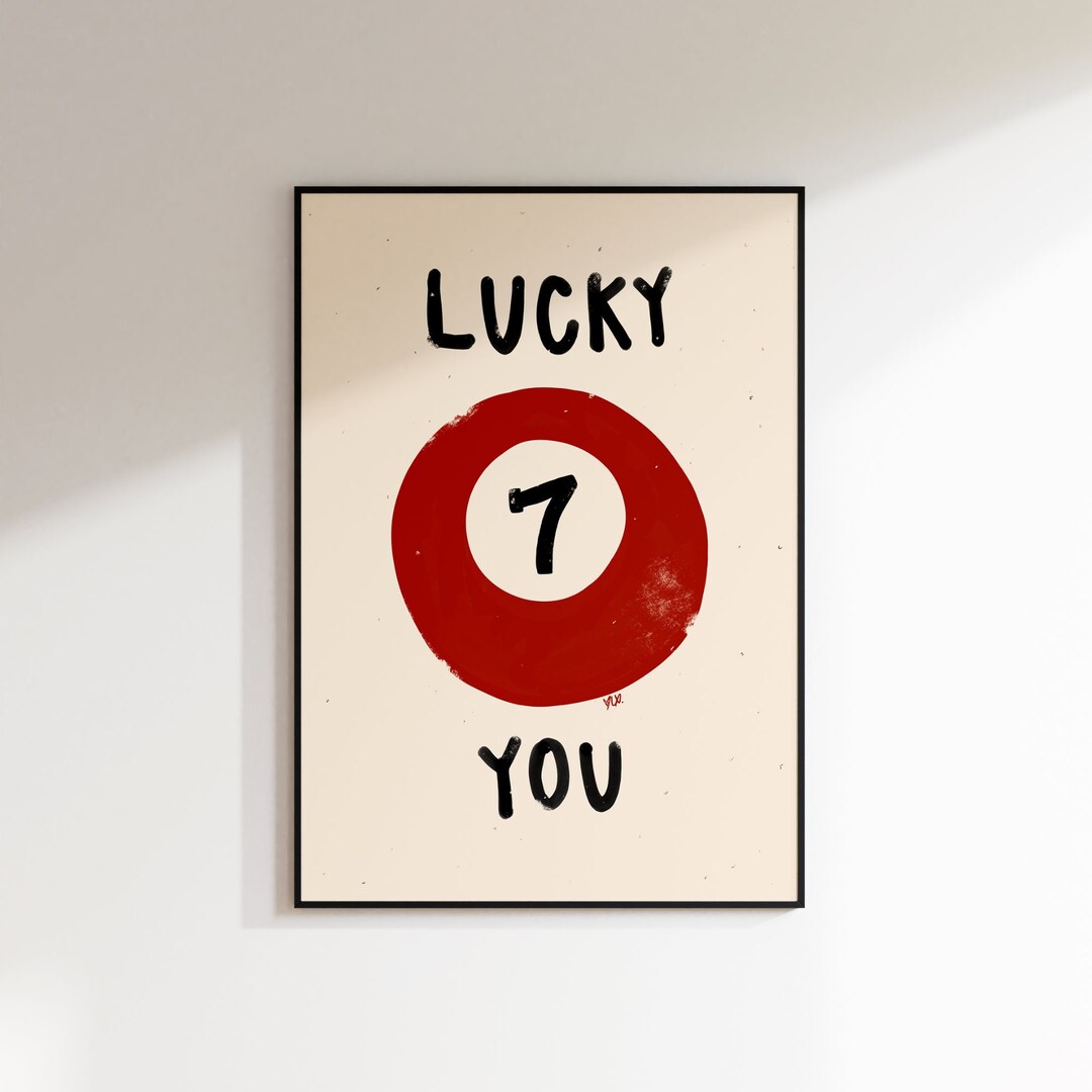 7 Ball Print Aesthetic Posters Cool Wall Art Apartment Decor Red Retro ...