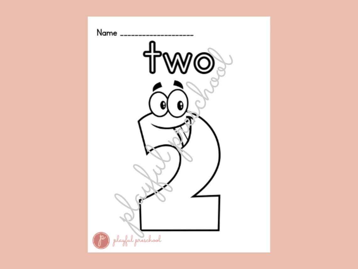 Number Coloring Pages for Toddlers Number Coloring Sheet - Etsy