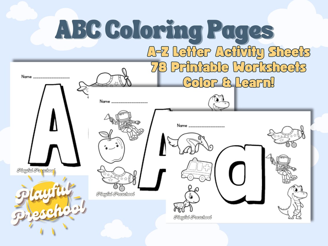 ABC Coloring Pages, Alphabet Coloring Pages for Kids, Letter Coloring ...