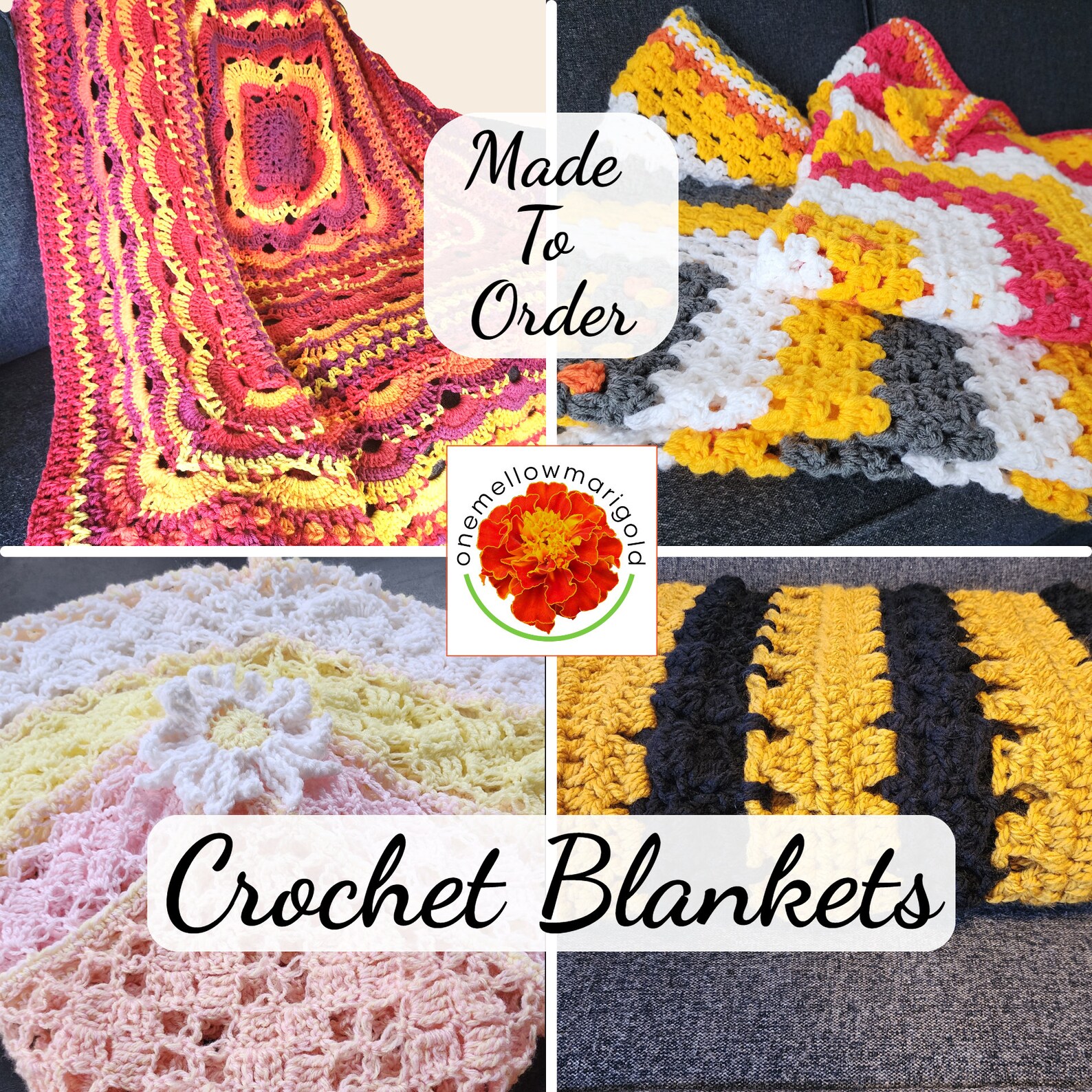 Made to Order Crochet Blanket, Custom Crochet Blanket, Handmade Gift ...