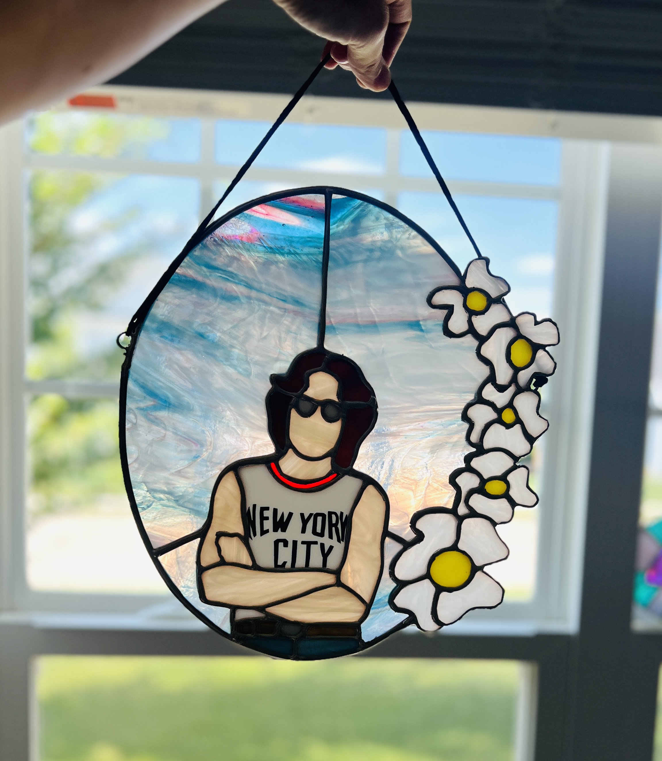 John Lennon Beatles Stained Glass - Etsy