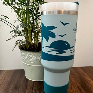 Beach Vinyl Wrap Tumbler Decal - Etsy