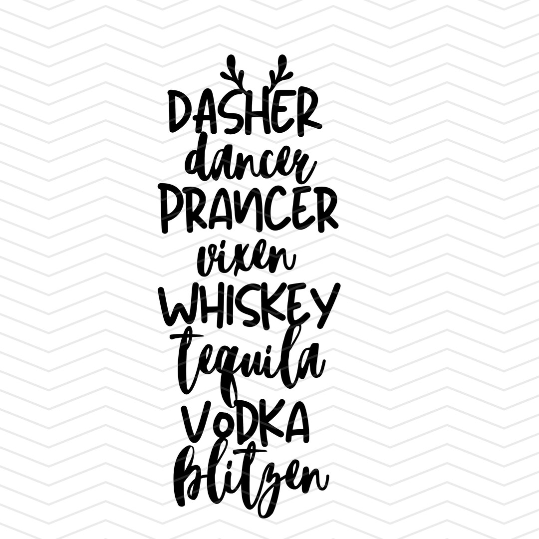 Dasher Dancer Prancer Vixen Svg SVG PNG Sublimation - Etsy