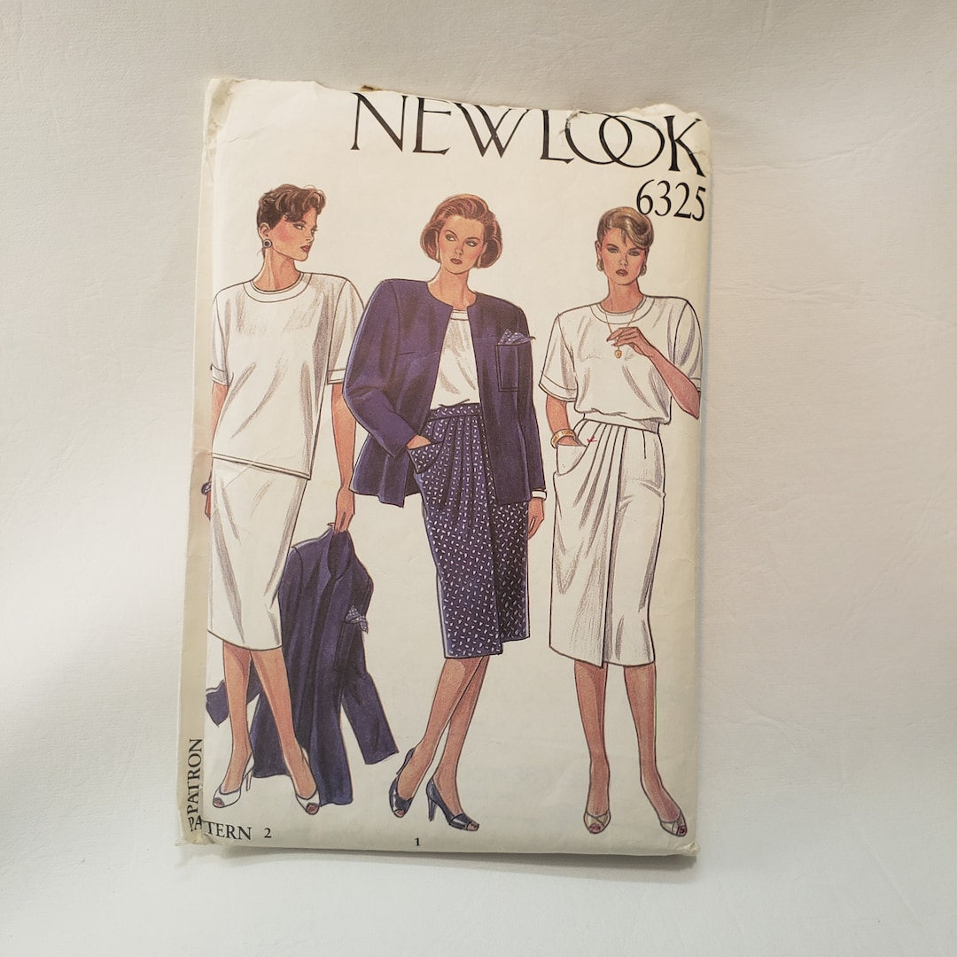 New Look 6325 Sewing Pattern Womens Skirt Tshirt and Jacket - Etsy